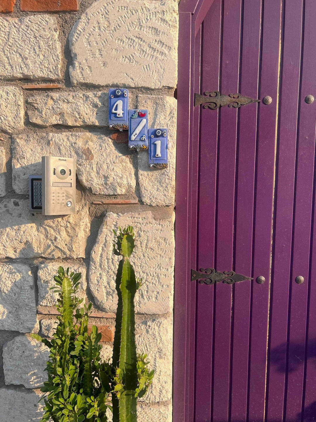 Ceramic Address Plaque & Numbers, House Number, Terracotta Mexican Tile ...