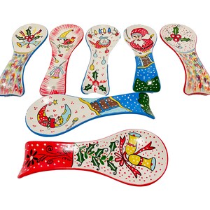 Christmas Spoon Rest Gift, Xmas Kitchen Gift, Stove Rest, Flower Spoon ...