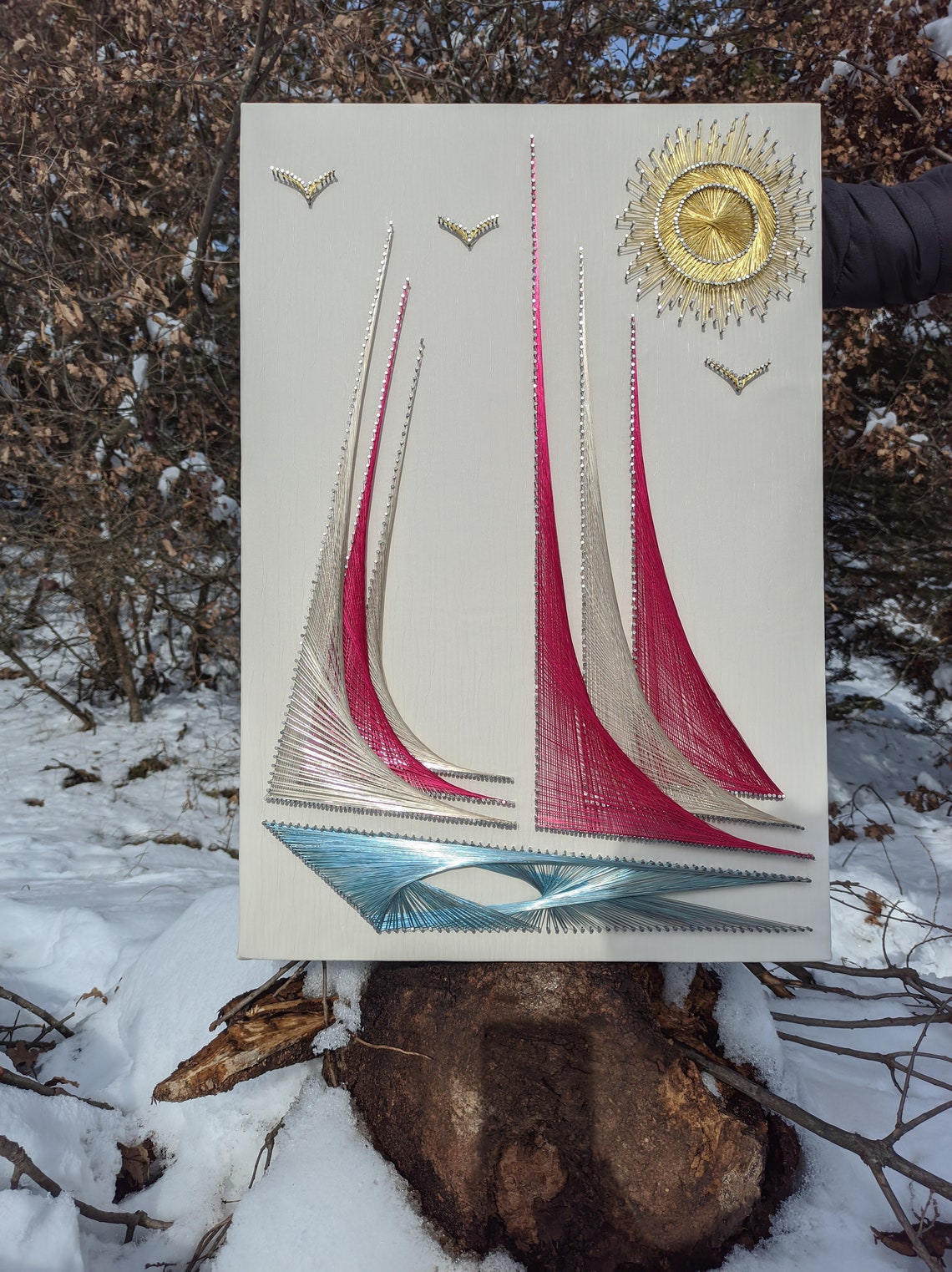 Ship and Sea Figured String Art Board Galleon Philography - Etsy