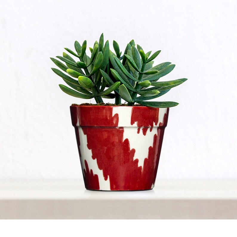 Geometric Cylinder Ceramic Pot Planter Flower Pot Fractal - Etsy
