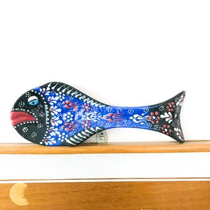 Sea Fish Spoon Rest or Wall Decor, Handcrafted Clay Ocean Fish Wall Art ...