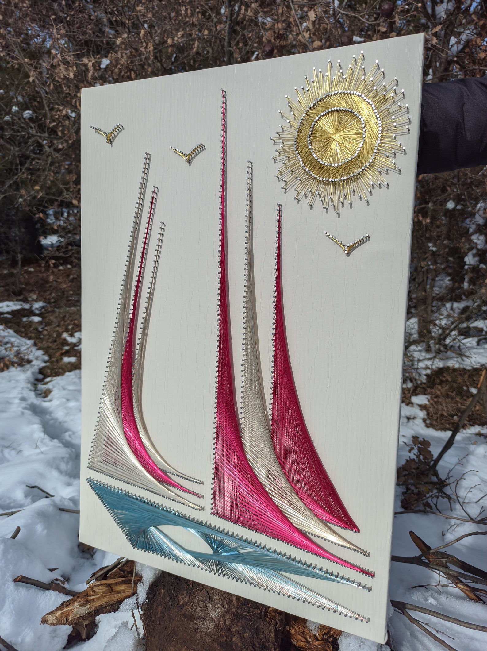 Ship and Sea Figured String Art Board Galleon Philography - Etsy