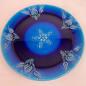 Blue Snack Serving Set, Appetizer Dishes, Turkish Ceramic Platter ...