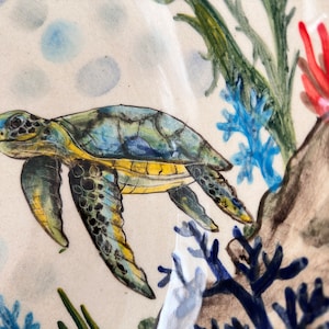 Bathroom Countertop Sea Turtle Sink, Ceramic Siren Washbasin, Bath ...