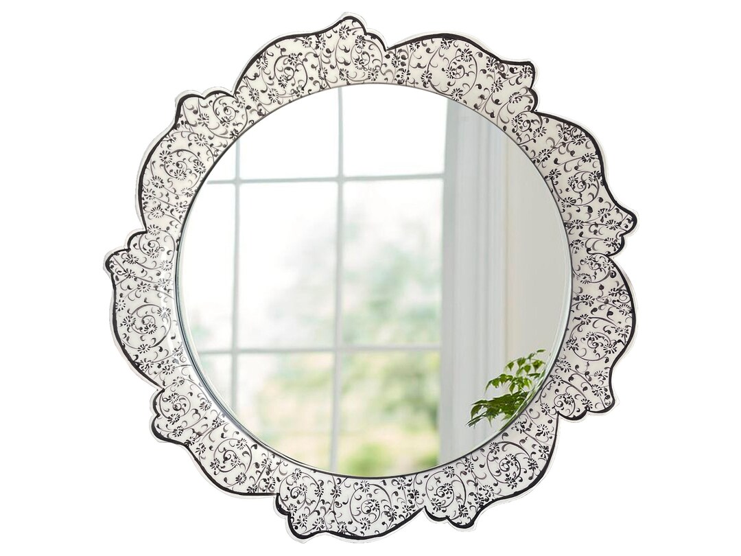 Decorative Wall Mirrors, Decorated Landscape Mirror, Hanging Ceramic ...