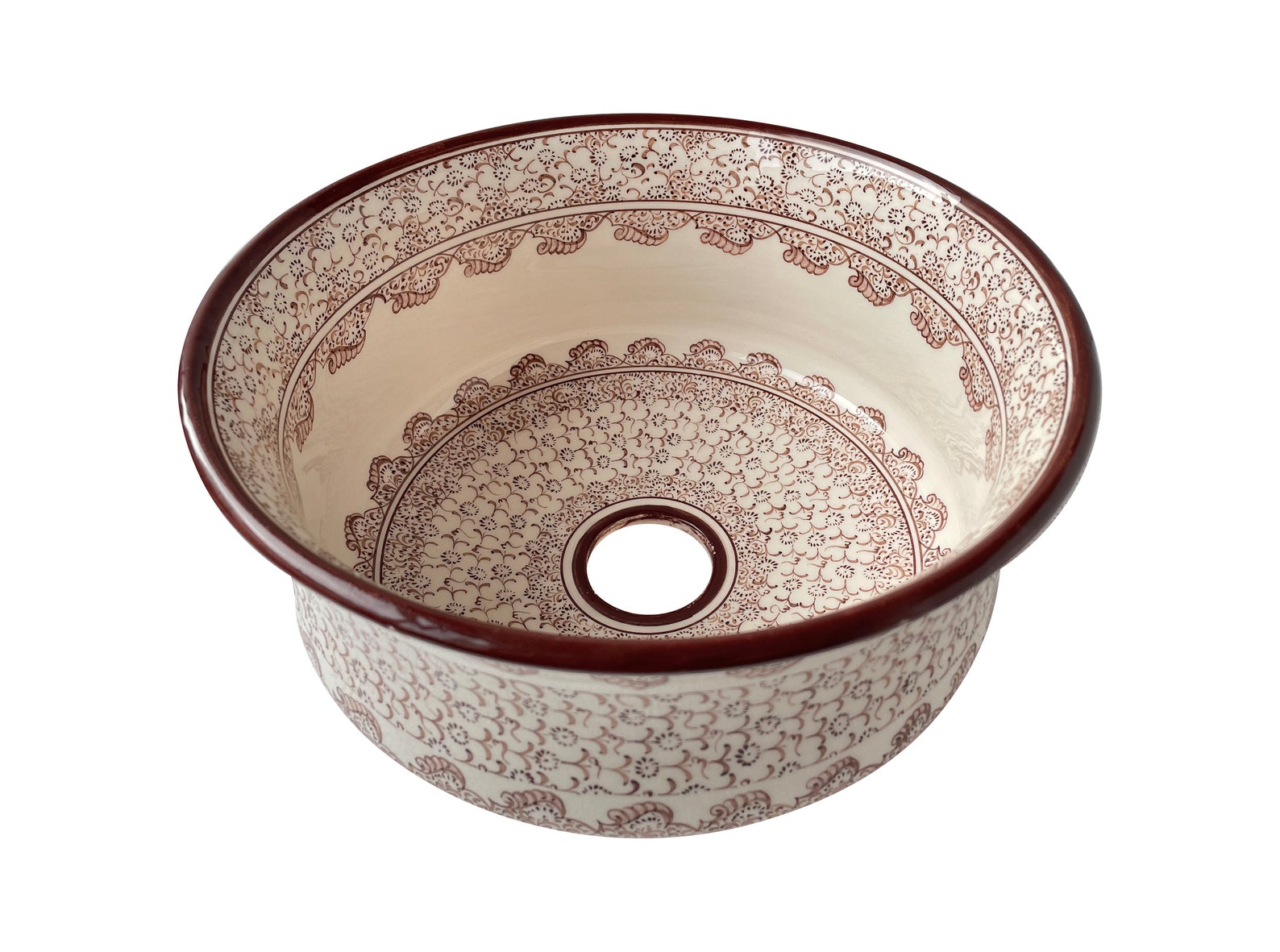 Ceramic Unique Wash Basin Bathroom Vessel Sink Above | Etsy