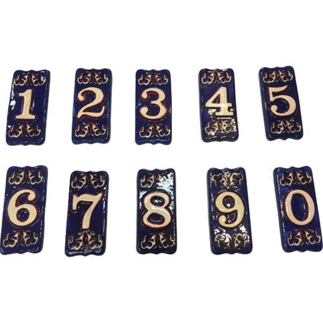 Ceramic Address Plaque & Numbers, House Number, Terracotta Mexican Tile ...