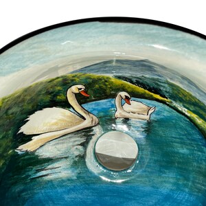 Ceramic Swan Sink, Round Bathroom Vessel Sink, Ceramic Above Counter ...