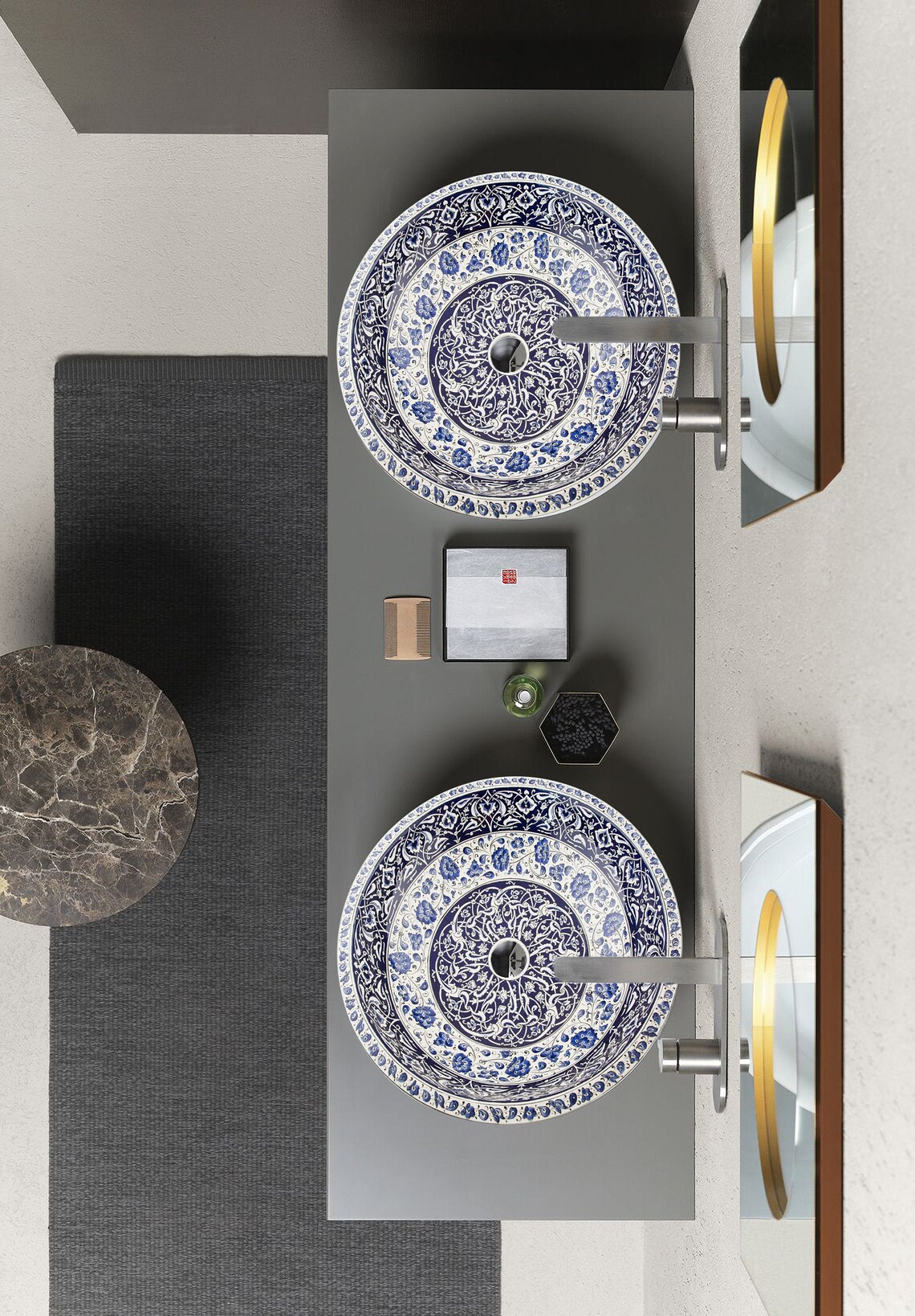 Floral Patterned Basin Sink Ceramic Countertop Basin - Etsy