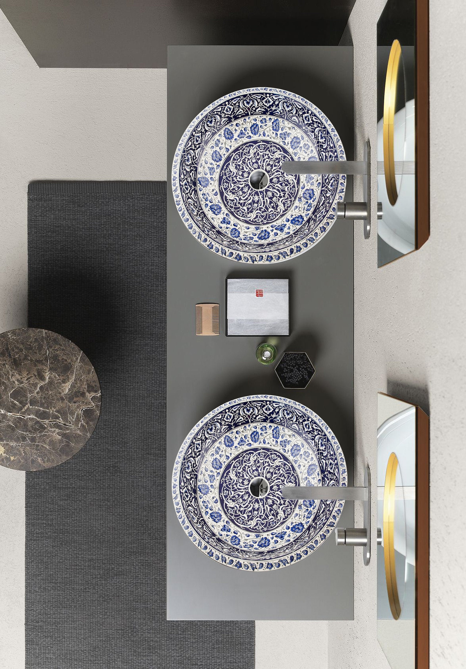 Floral Patterned Basin Sink Ceramic Countertop Basin - Etsy