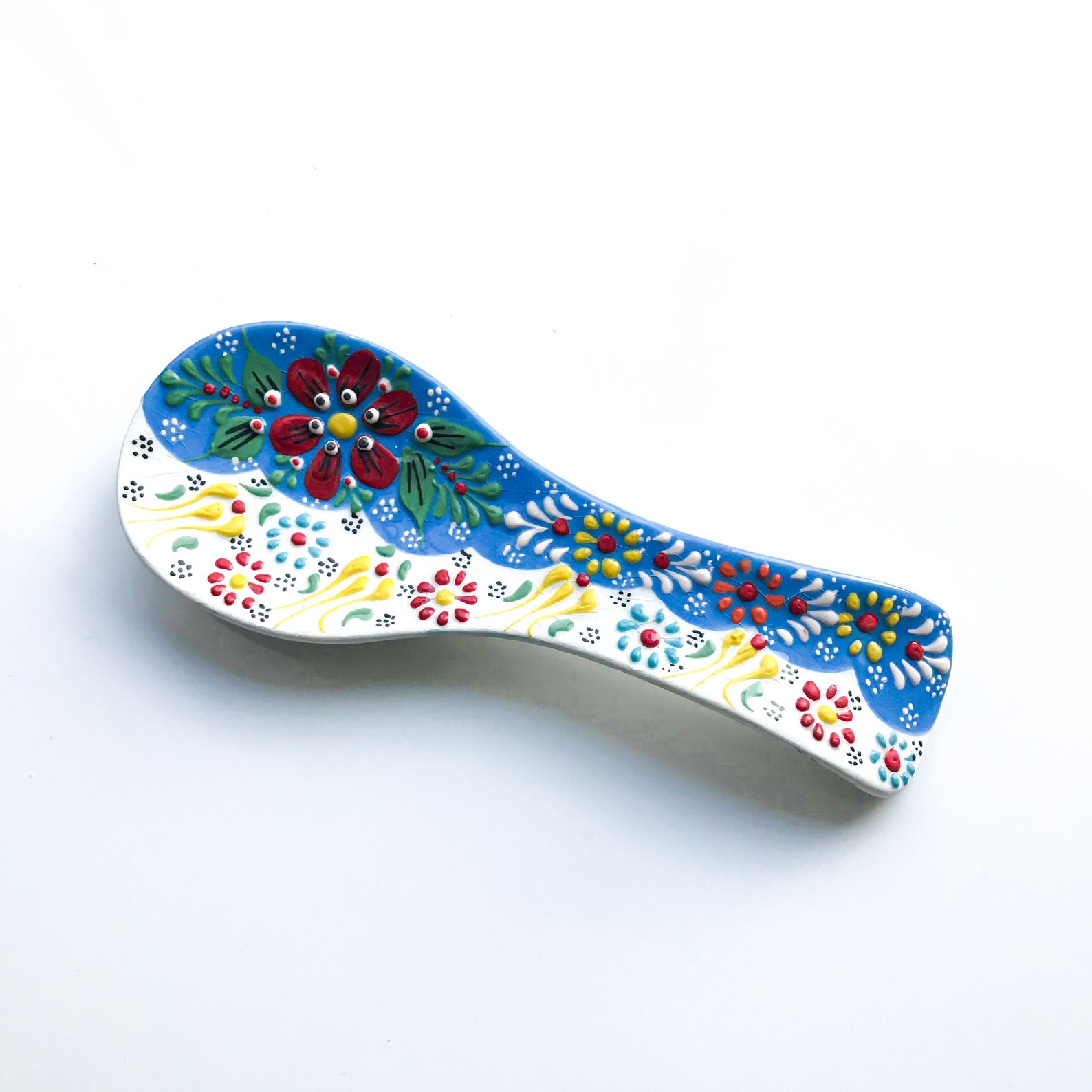 Sky Blue Coffee Spoon Rest Tea Spoon Holder Abstract Blue - Etsy