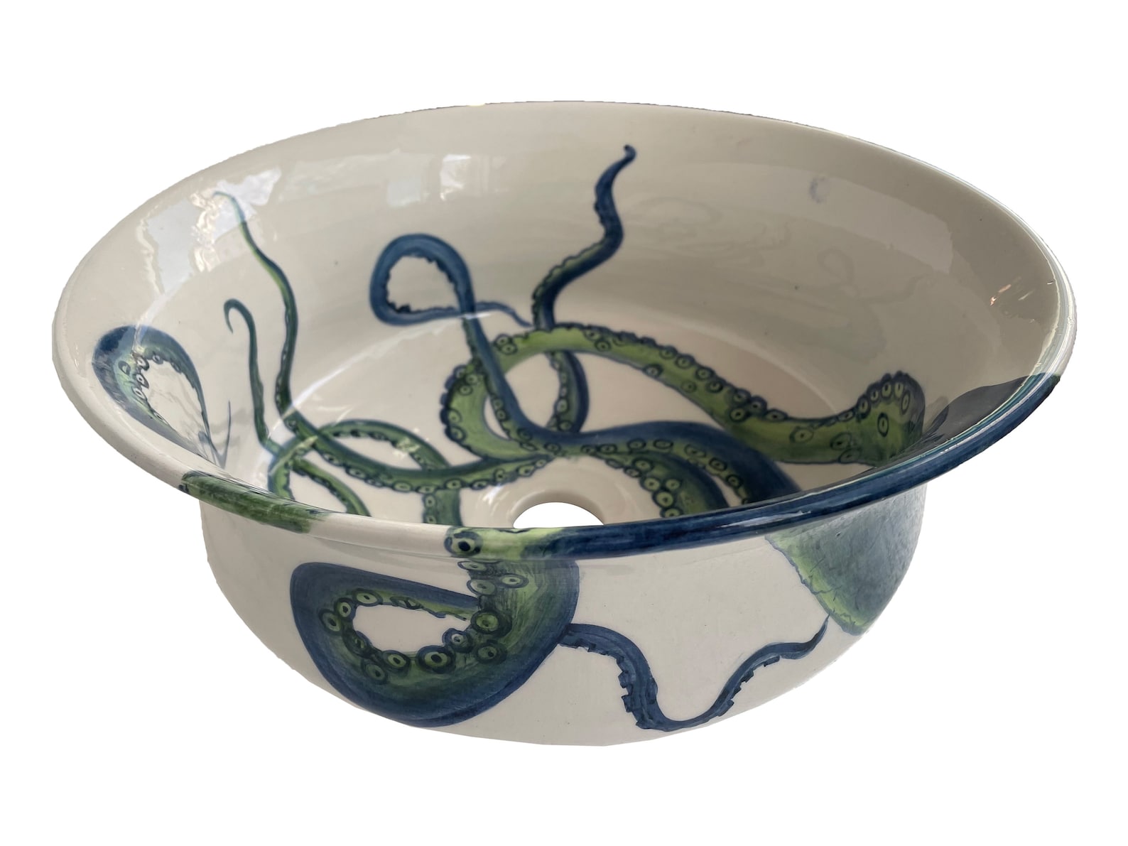 Bathroom Octopus Vessel Round Sink Basin, Bathroom Above Countertop ...