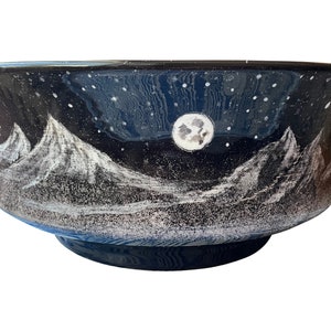 Bathroom Unique Night & Moon Washbasin, Ceramic Vessel Sink, Above ...