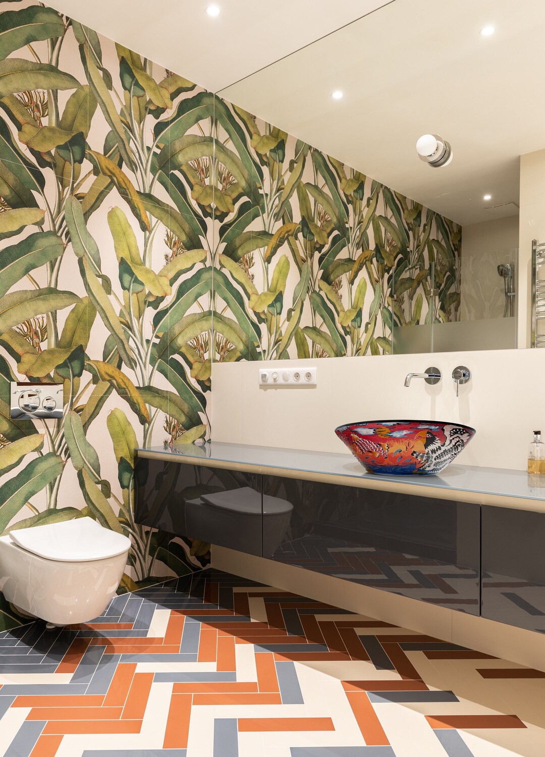 Ceramic Embossed Sink, Bathroom Vessel 3D Sink Above Countertop Basin ...