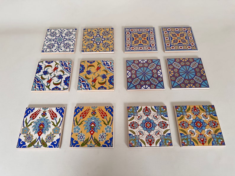 Turkish Ceramic Tile, Ethnic Coaster, Aesthetic Tile, Wedding Gift ...