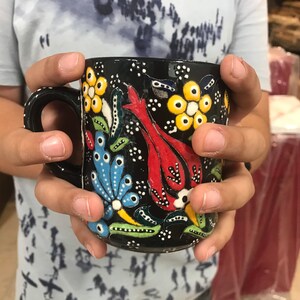 Handmade Beautiful Embossed Ceramic Mugs, Double Espresso & Americano ...