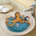 Bathroom Vessel Octopus Sink, Ceramic Countertop Basin, Washing Bowl ...