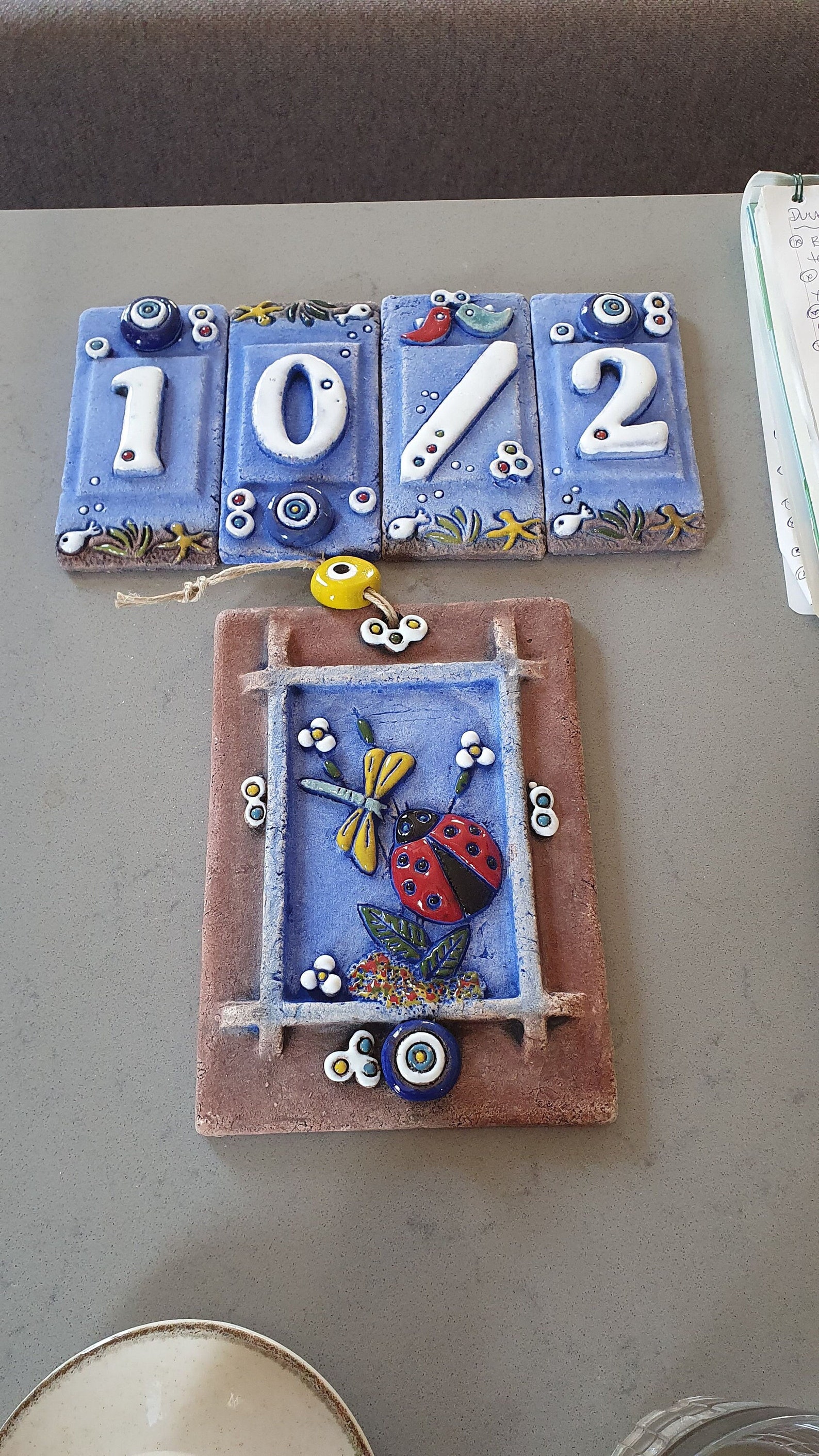 Ceramic Address Plaque & Numbers House Number Terracotta - Etsy