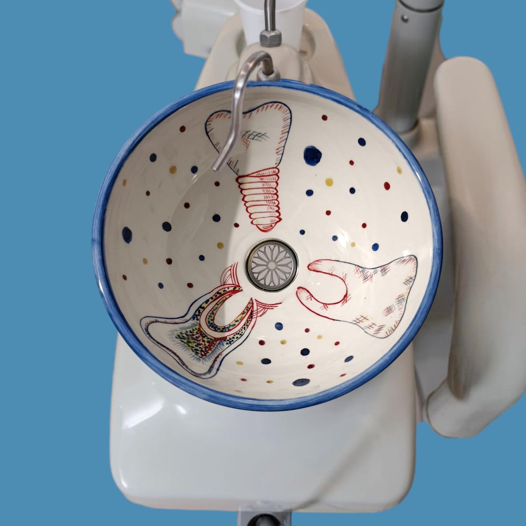 Dentistry Inspired Ceramic Vessel Sink, Dental Spittoon Bowl, Dental ...