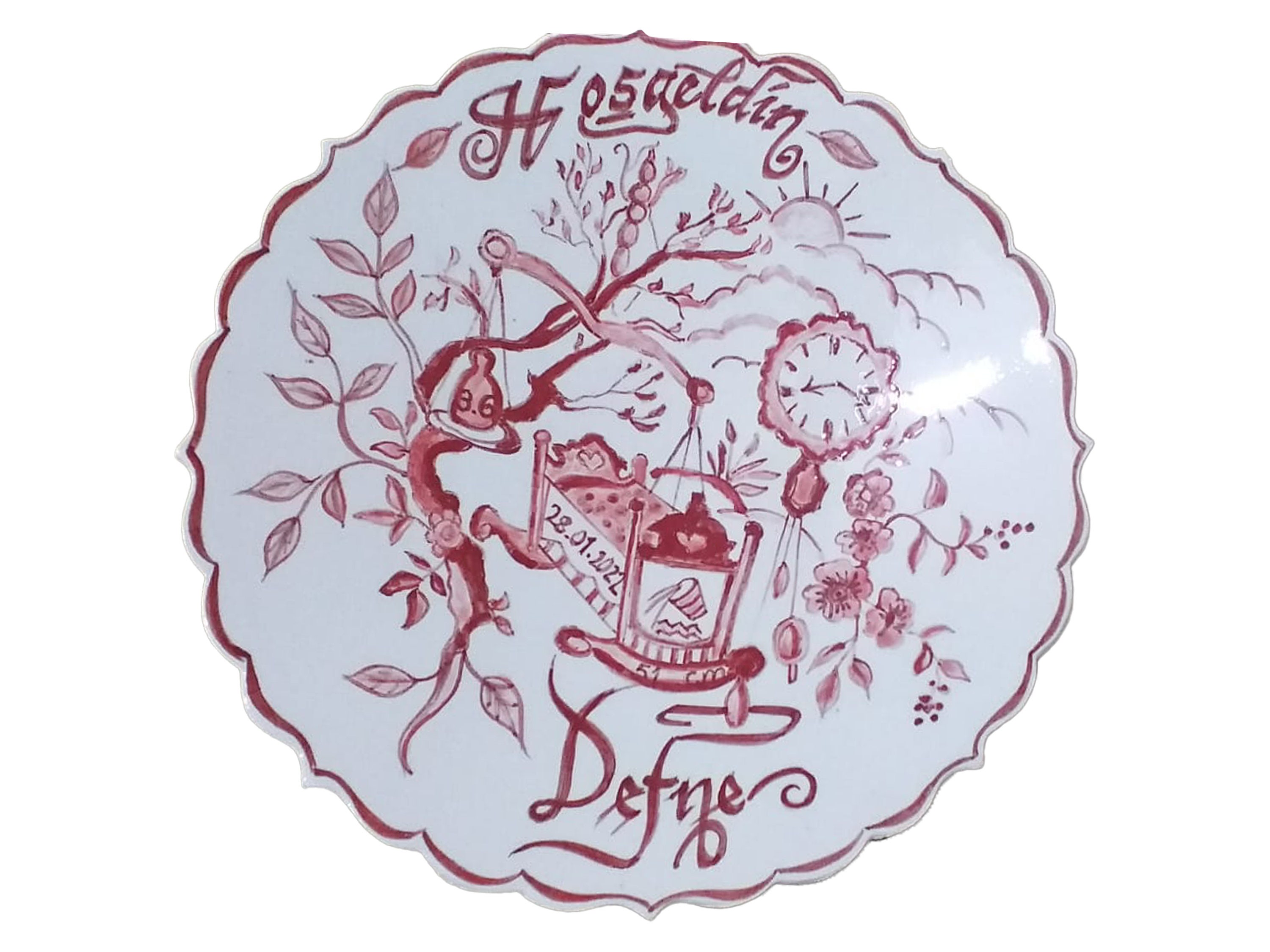 Personalized Hand Painted Ceramic Birthday Plate, Special Occasion ...