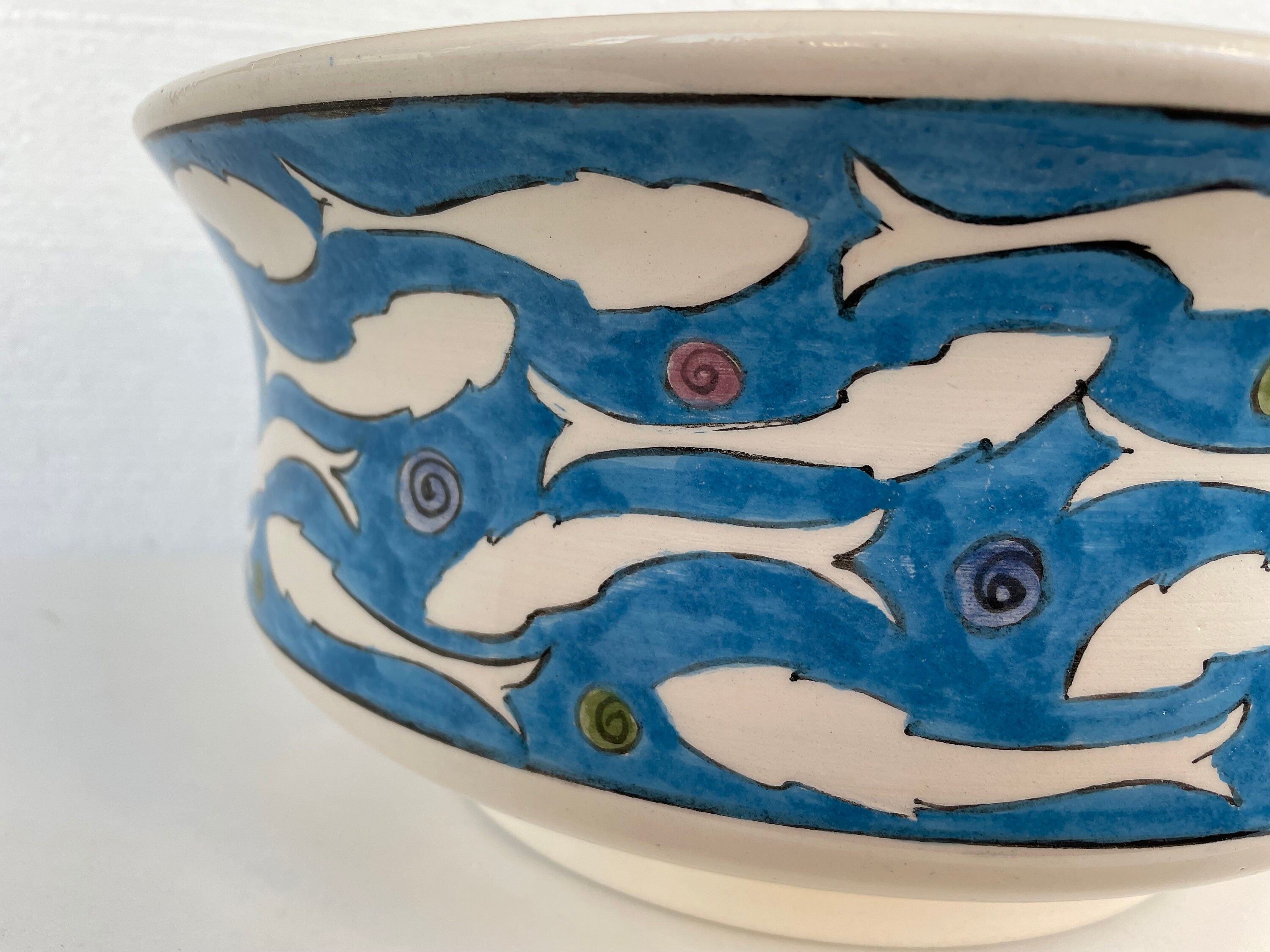 Fish Patterned Ceramic Bathroom Wash Basin Vessel Sink - Etsy