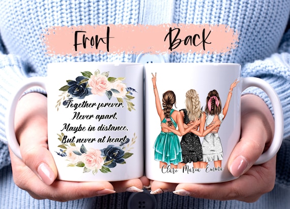 3 Best Friend Gifts Friends 3 Best Friends 3 Sisters Mug - Etsy