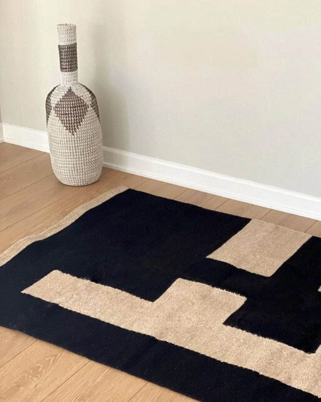 Handwoven Cotton Rug, Eye-catching Rug, Earthy Boho Rug, Modern Rug ...