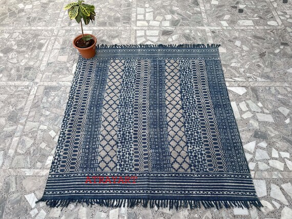 Kitchen Garden Dining Room Indigo Blue Rug Navajo Rugs Rugs for Living ...