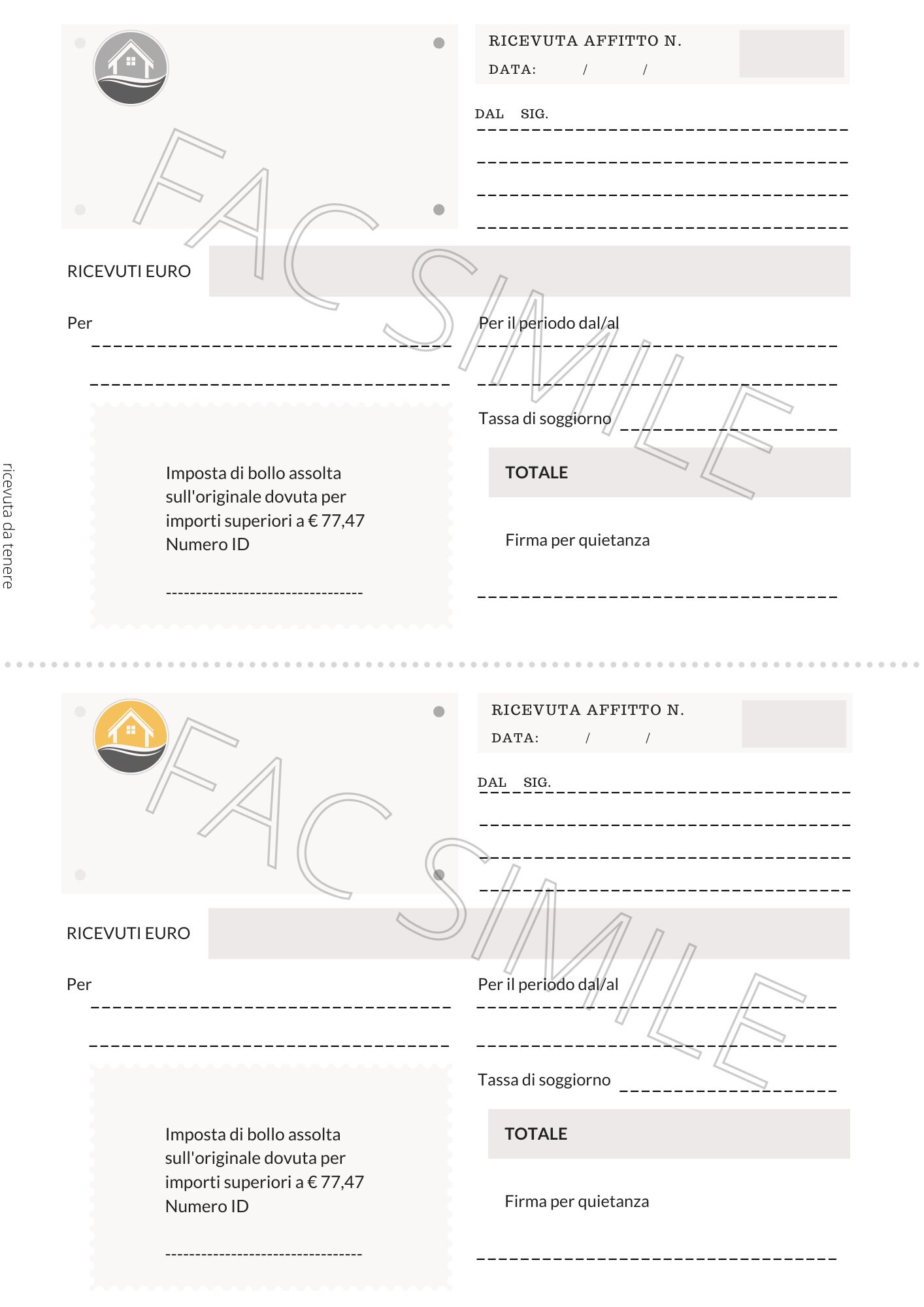 RICEVUTA AFFITTO - Etsy Italia