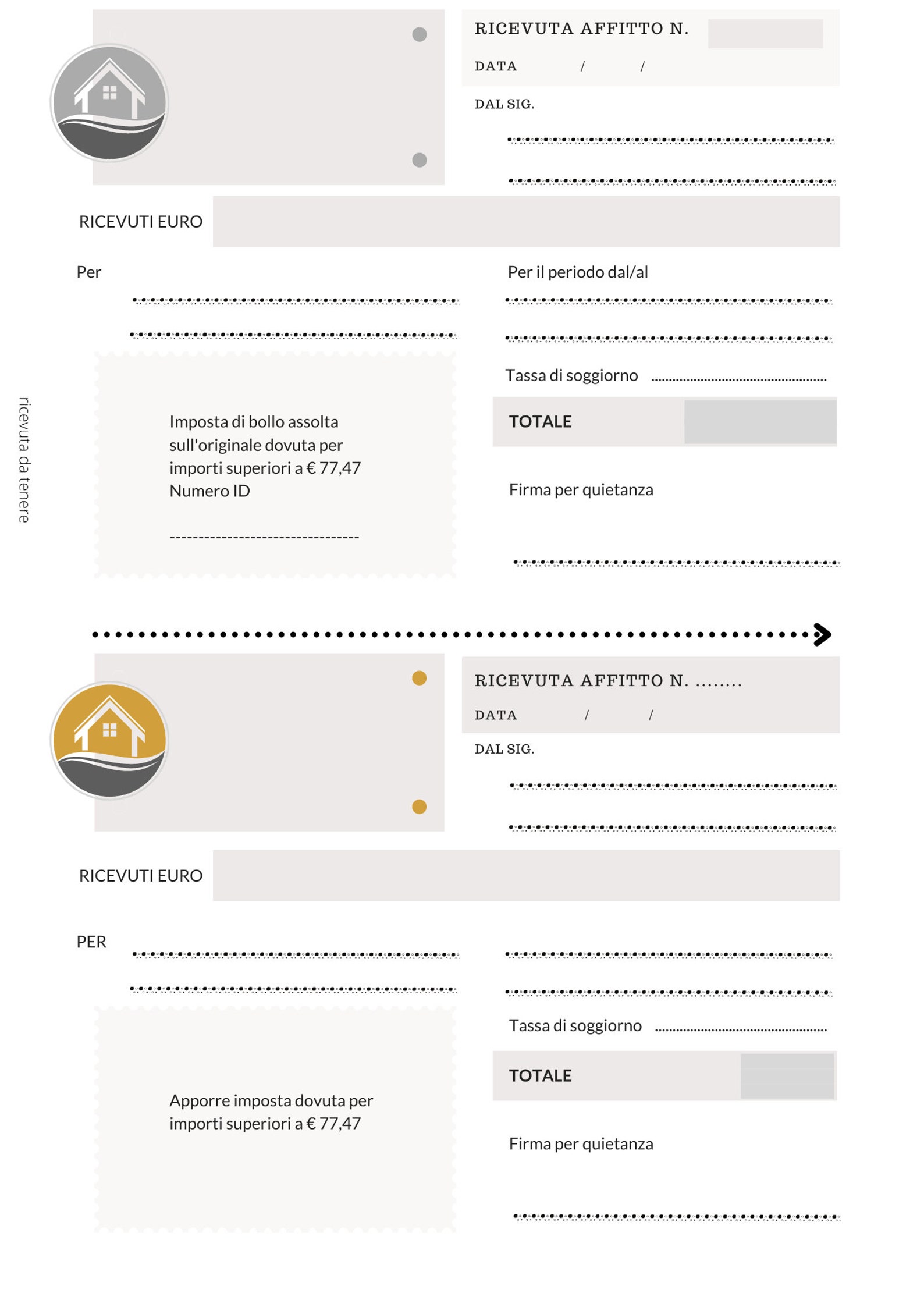 RICEVUTA AFFITTO | Etsy
