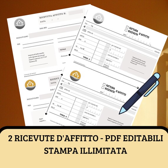 RICEVUTA AFFITTO | Etsy
