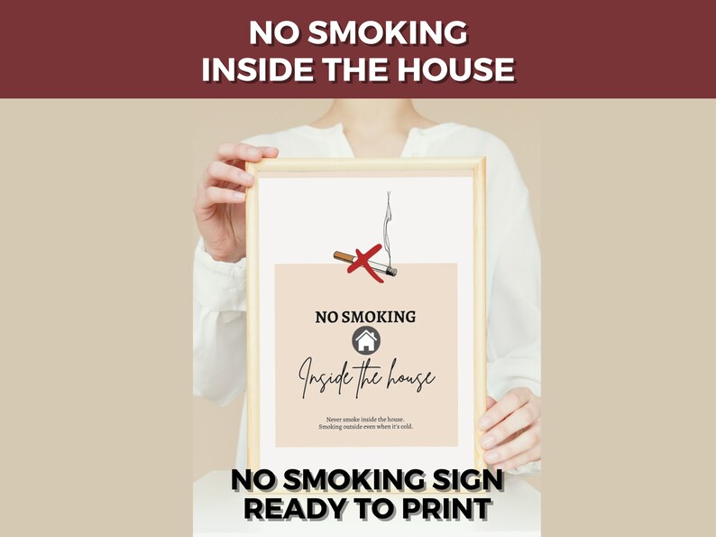 No Smoking Sign Printable Pdf, 3 Airbnb Do Not Smoke Ready to Print ...