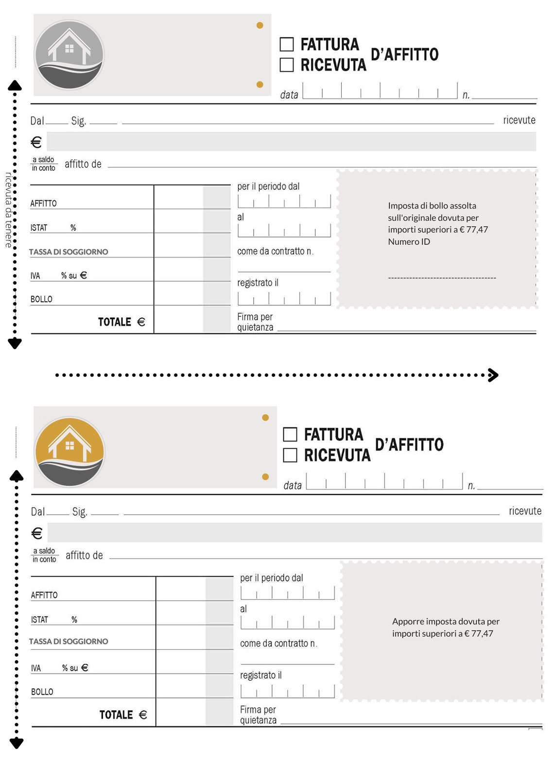 RICEVUTA AFFITTO - Etsy Italia