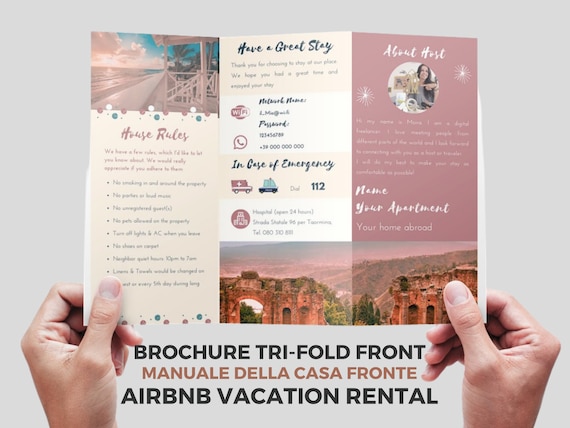Airbnb Flyer Trifold Airbnb Brochure - Etsy UK