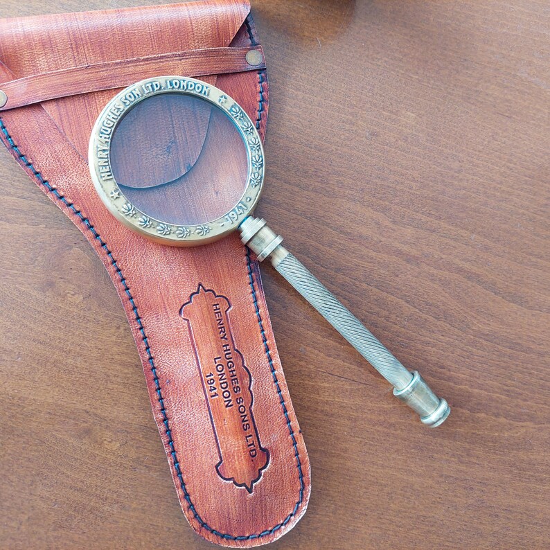 Personalized Magnifying Glass With Leather Cover - Etsy