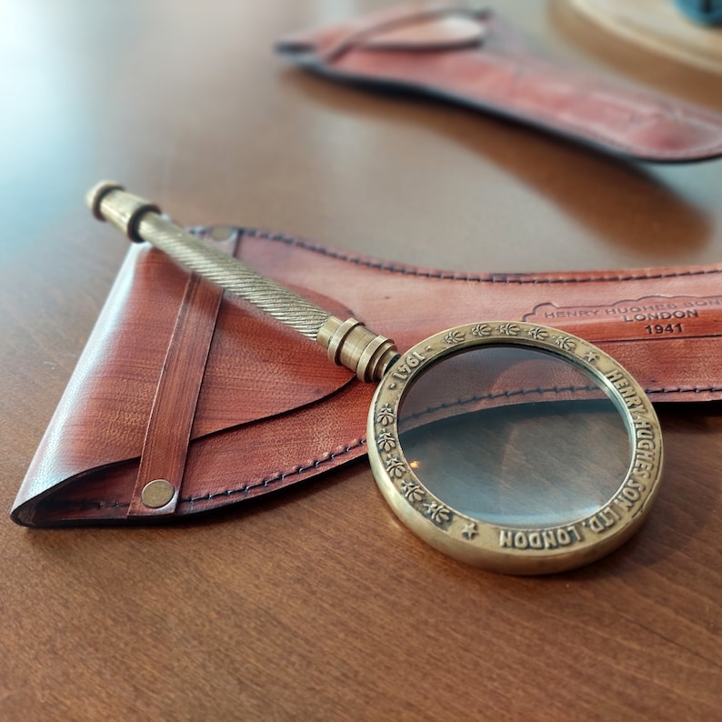 Personalized Magnifying Glass With Leather Cover - Etsy