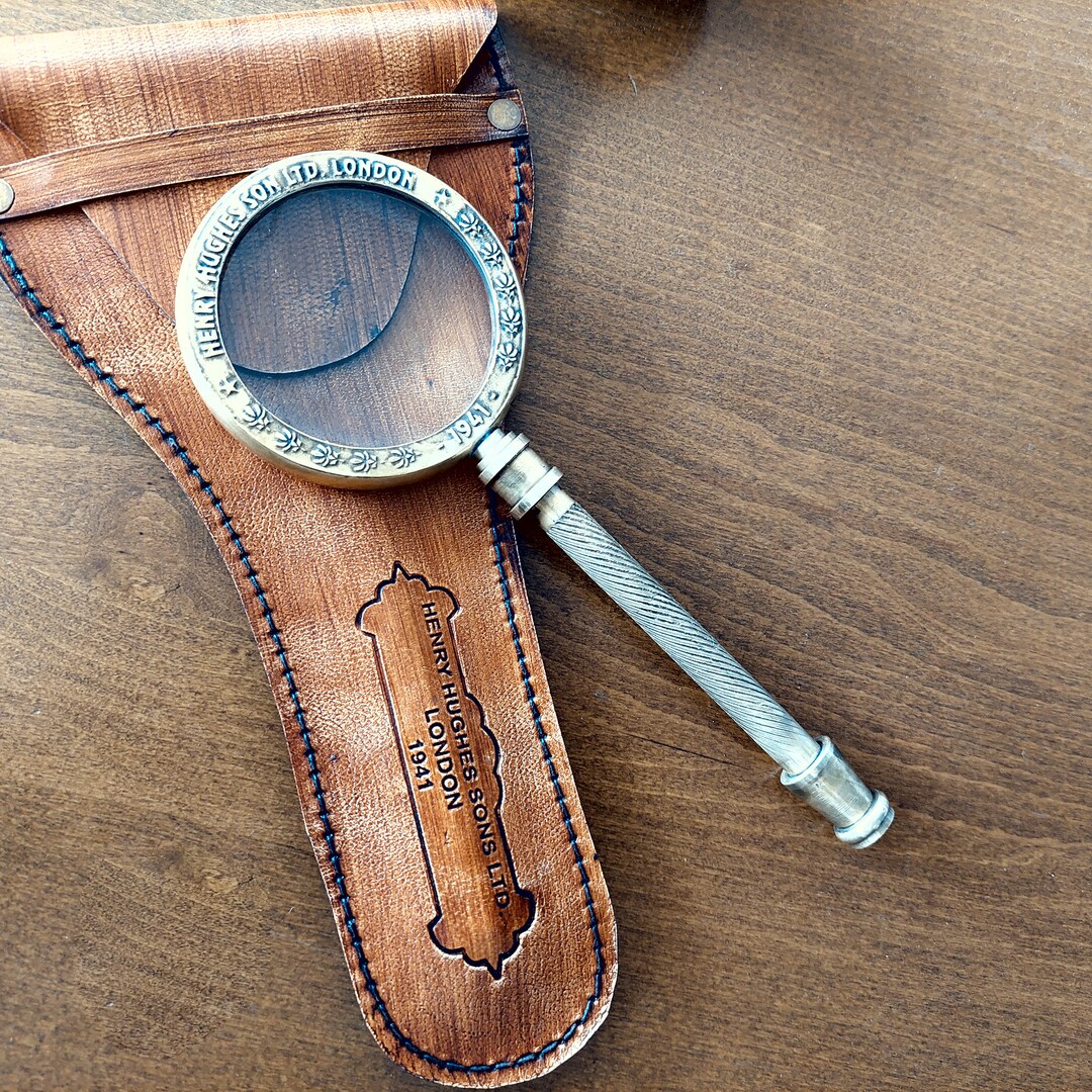 Personalized Magnifying Glass With Leather Cover - Unique Desk Gift ...