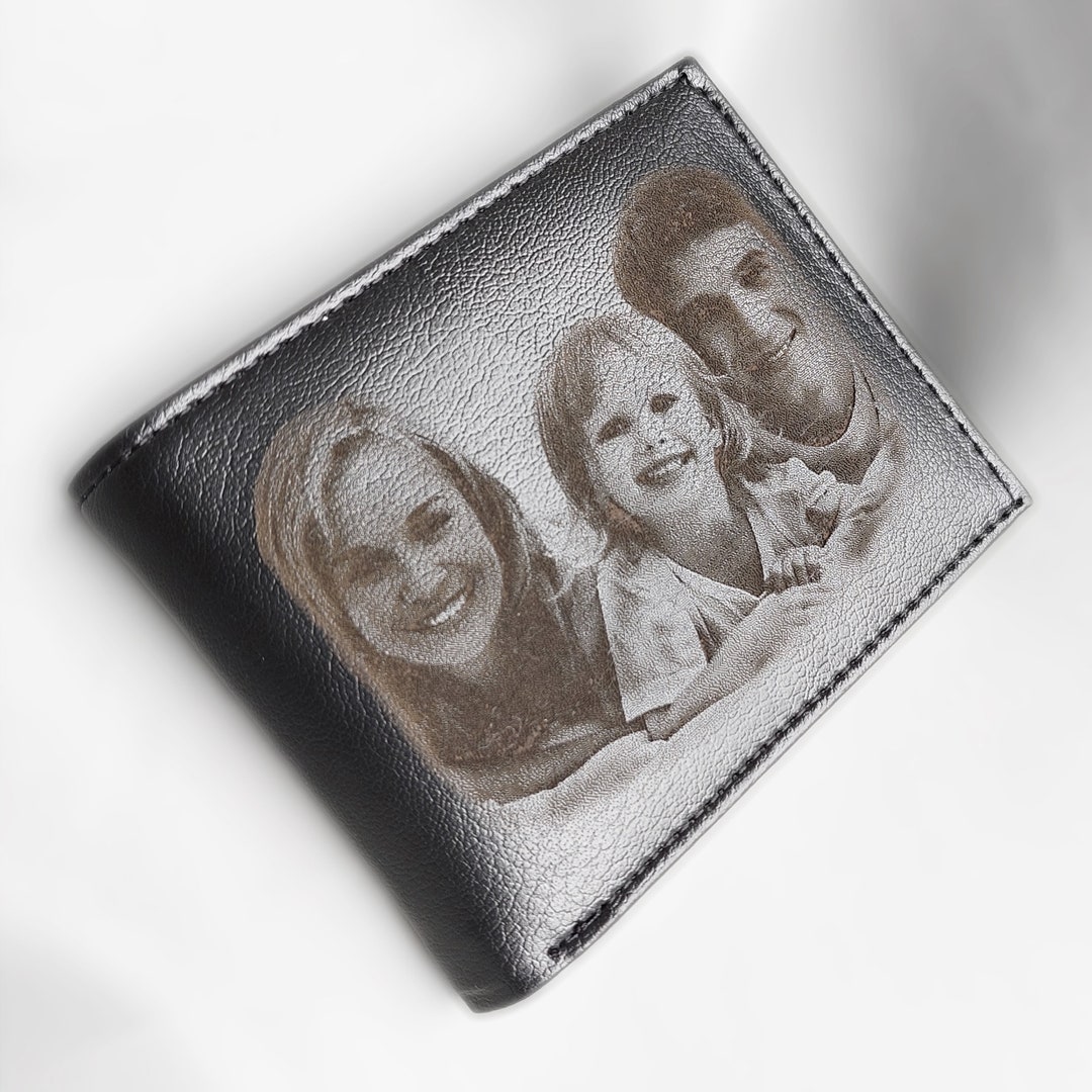 ENGRAVED PHOTO Mens Wallet, Engraved Photo Wallet for Men, Personalized ...