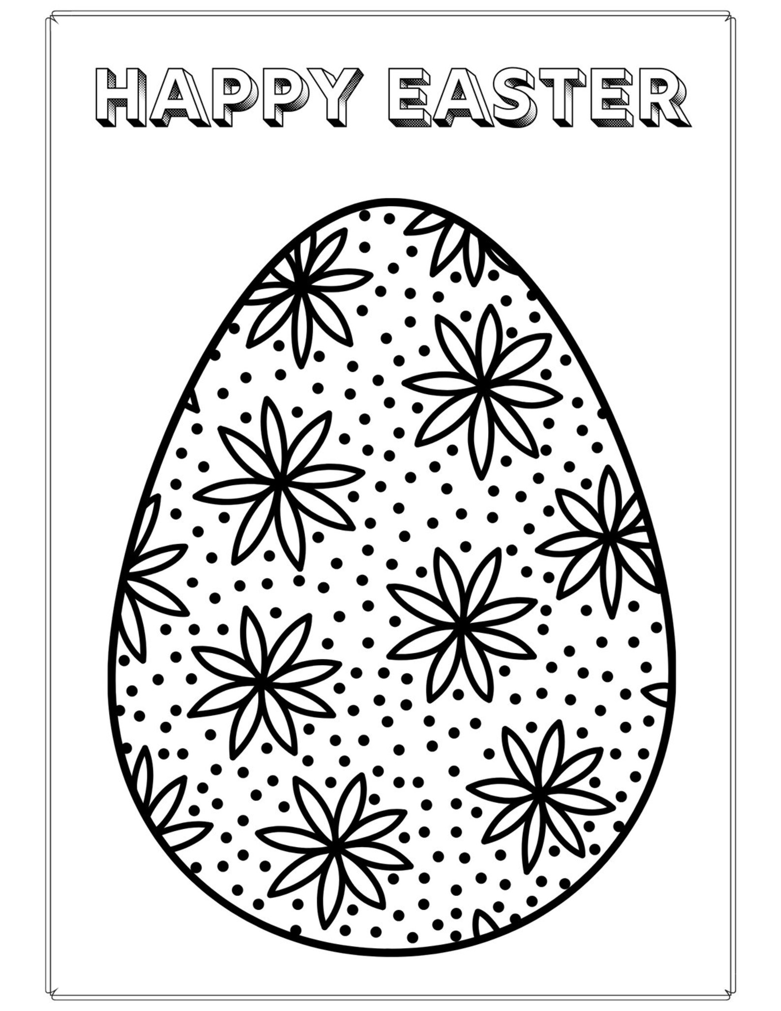 Easter Coloring Page - Etsy