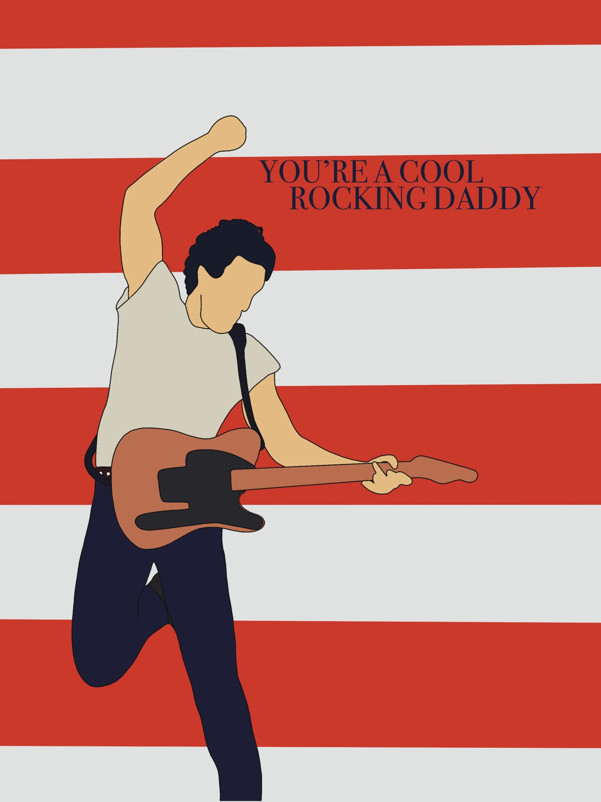 Born in the Usa//bruce Springsteen Father’s Day Card - Etsy
