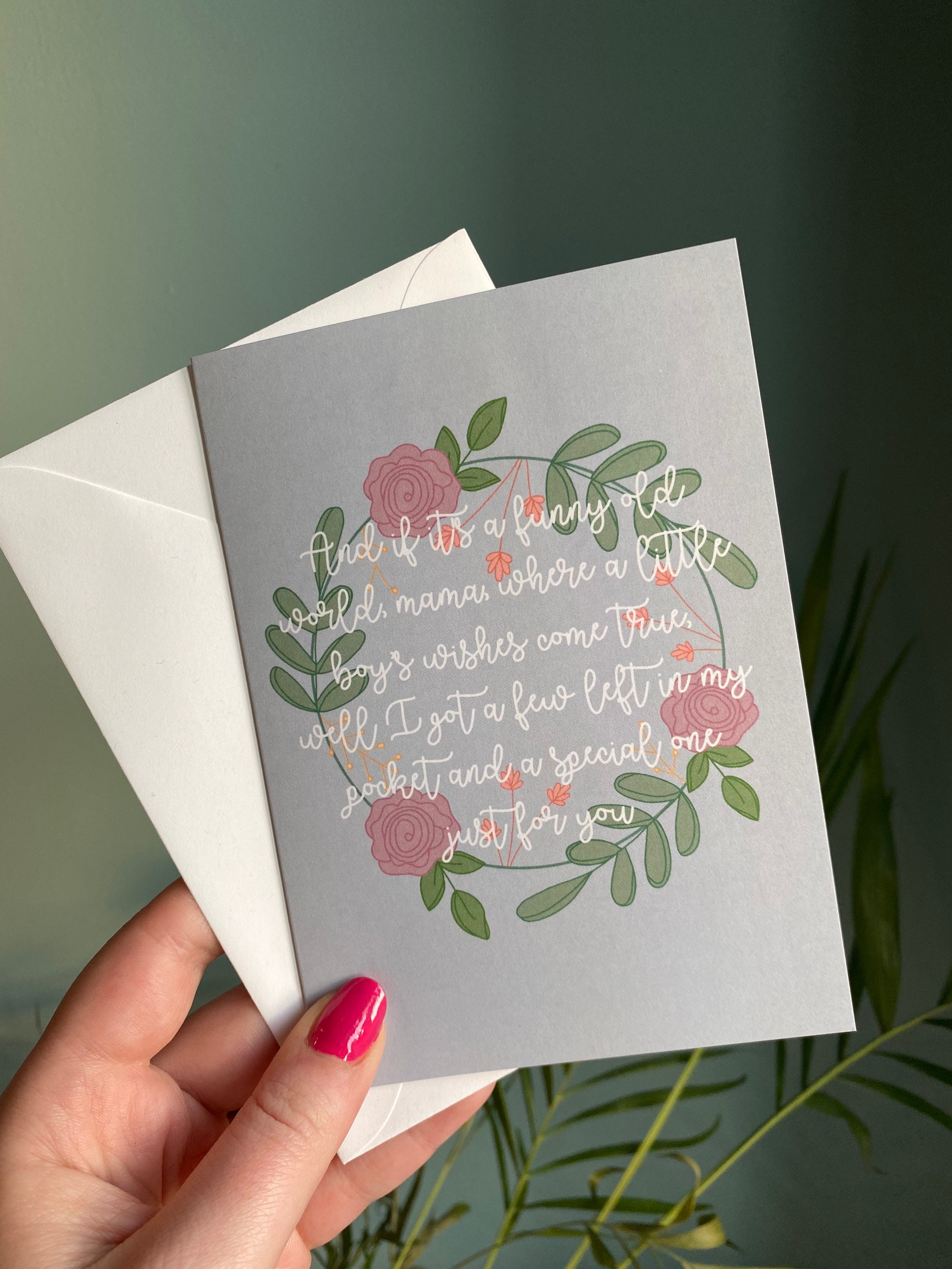 The Wish//bruce Springsteen Greetings Card - Etsy