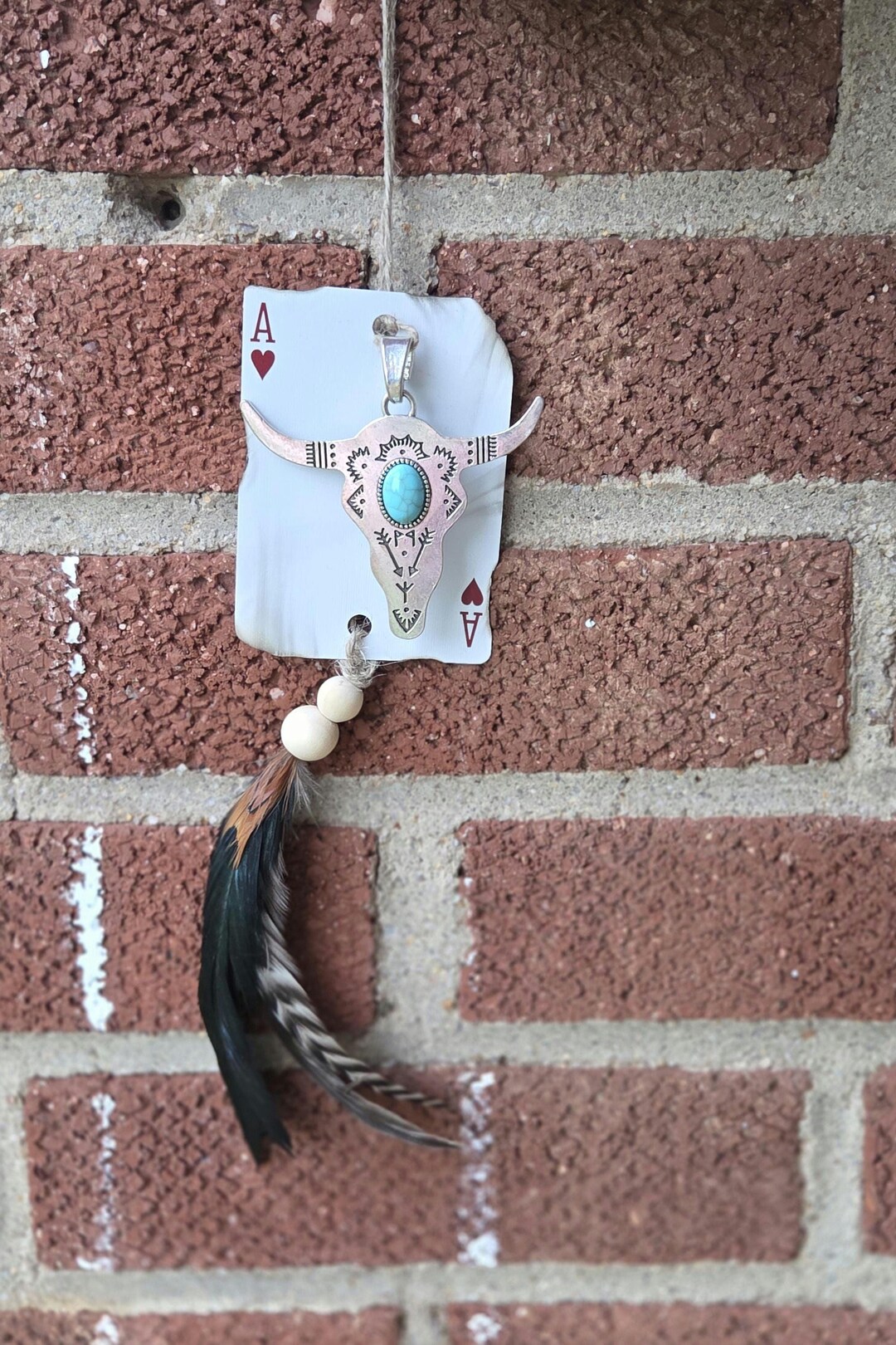 Card Car Charm, Western Car Charms, Rearview Mirror Charm - Etsy