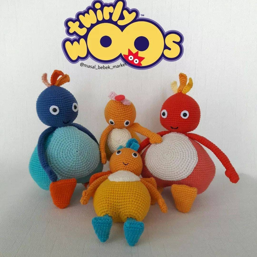 Amigurumi Twirlywoos Characters: Great Bighoo, Toodloo, Chickedy, Chick ...