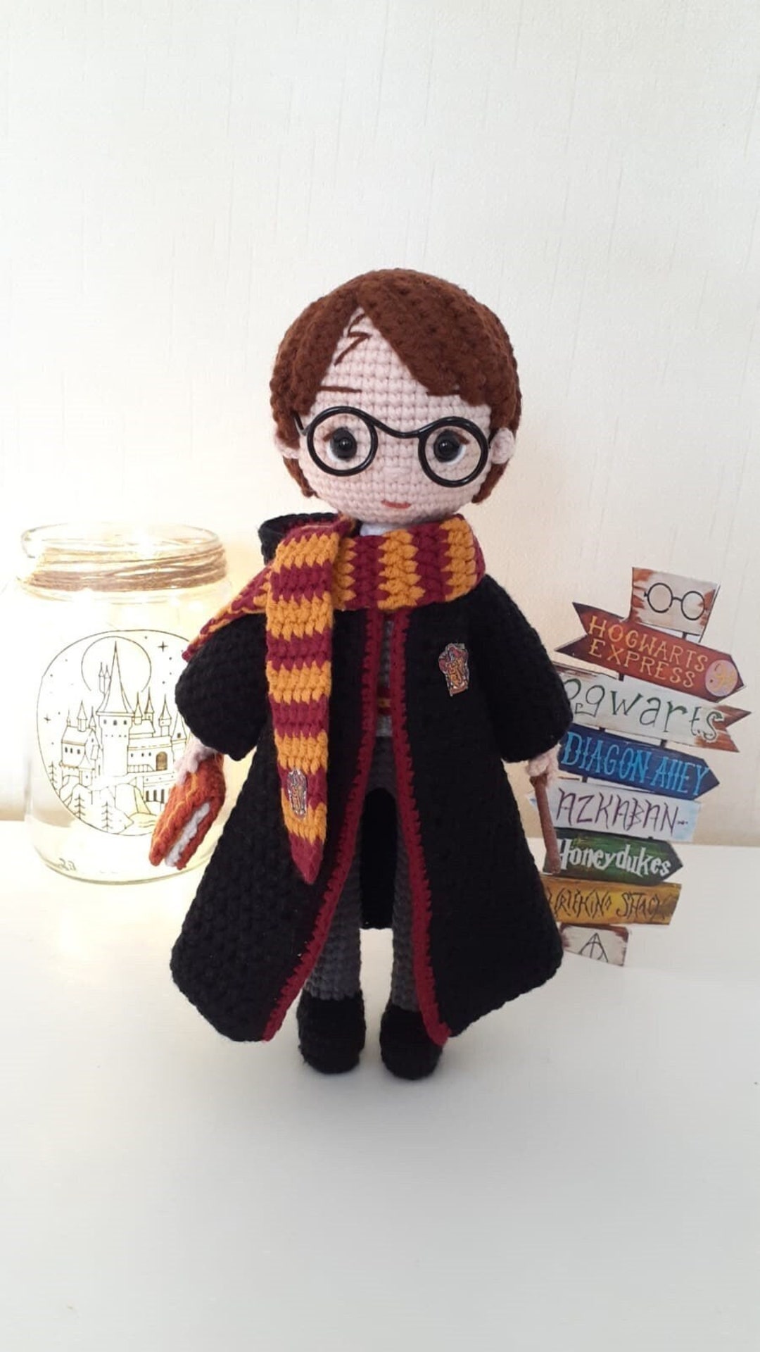 Wizard Harry Dolls Pattern, Crochet Wizard Pattern, Amigurumi Boy ...