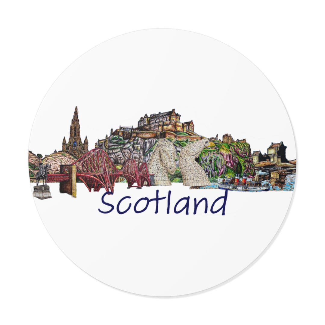 Scotland Vinyl Sticker: Glasgow Artist Design, Waterproof Travel Decal ...