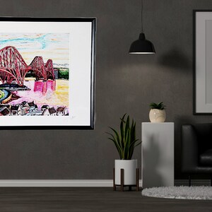 Forth Bridge Art, Scotland Landmark Framed/unframed Gicleè Styled Print ...
