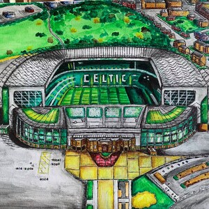 Celtic FC Artwork Framed/ Unframed Football Giclee Print- Celtic Park ...