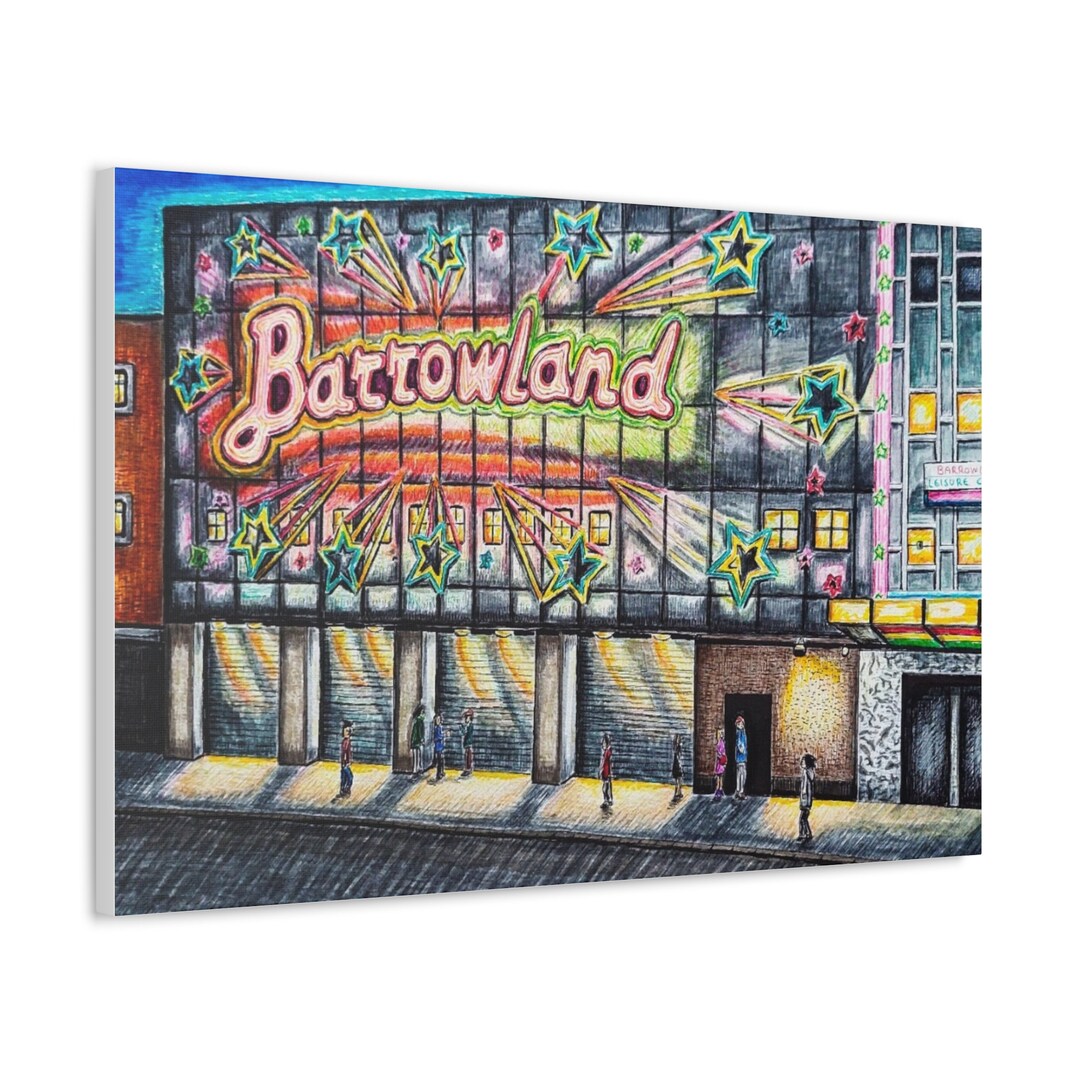 Barrowlands Glasgow Art Satin Canvas Print, Scotland Decor, Birthday ...