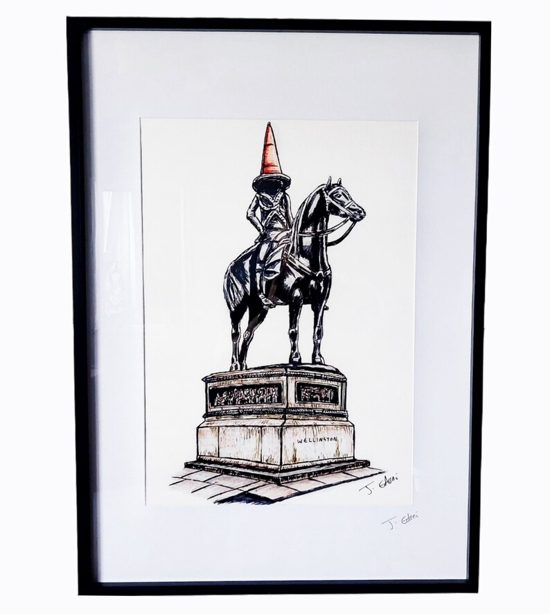 Duke of Wellington Statue Glasgow Print: Scotland Landmark Art - Etsy