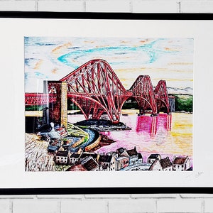 Forth Bridge Art, Scotland Landmark Framed/unframed Gicleè Styled Print ...